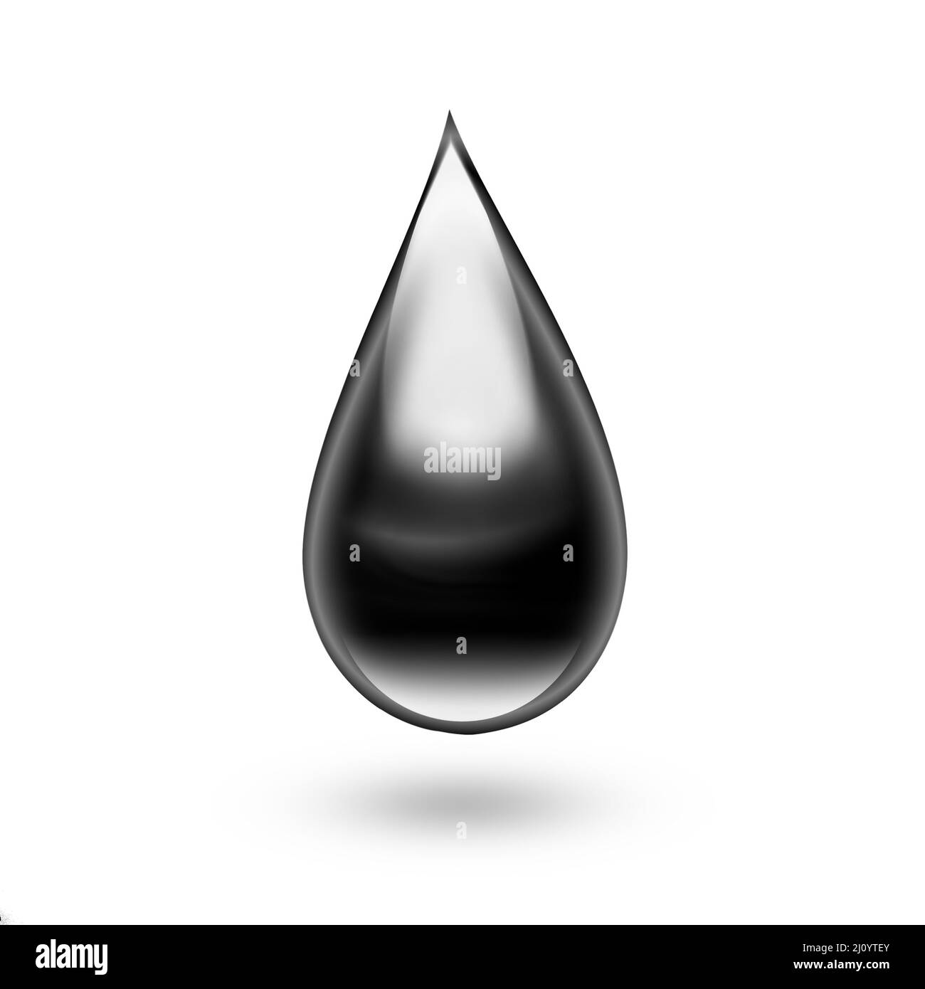 Big Drop Of Black Oil Stock Photo - Alamy