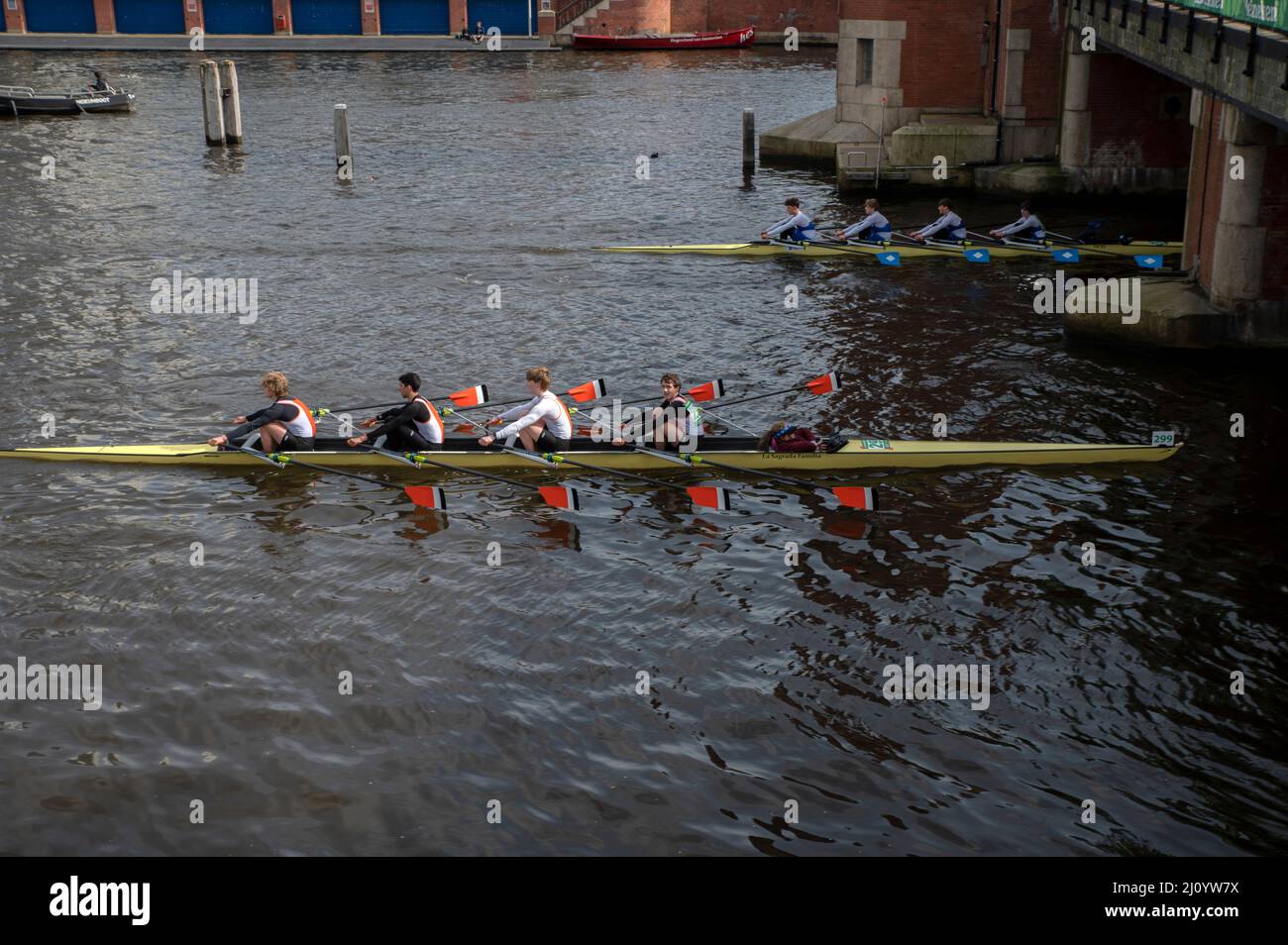 Team Of Rowers At The Match 50th Heineken Roeivierkamp At Amsterdam The ...