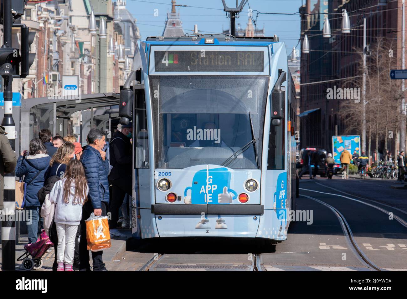 Theme Tram The Gappie App At Amsterdam The Netherlands 19-3-2022 Stock ...