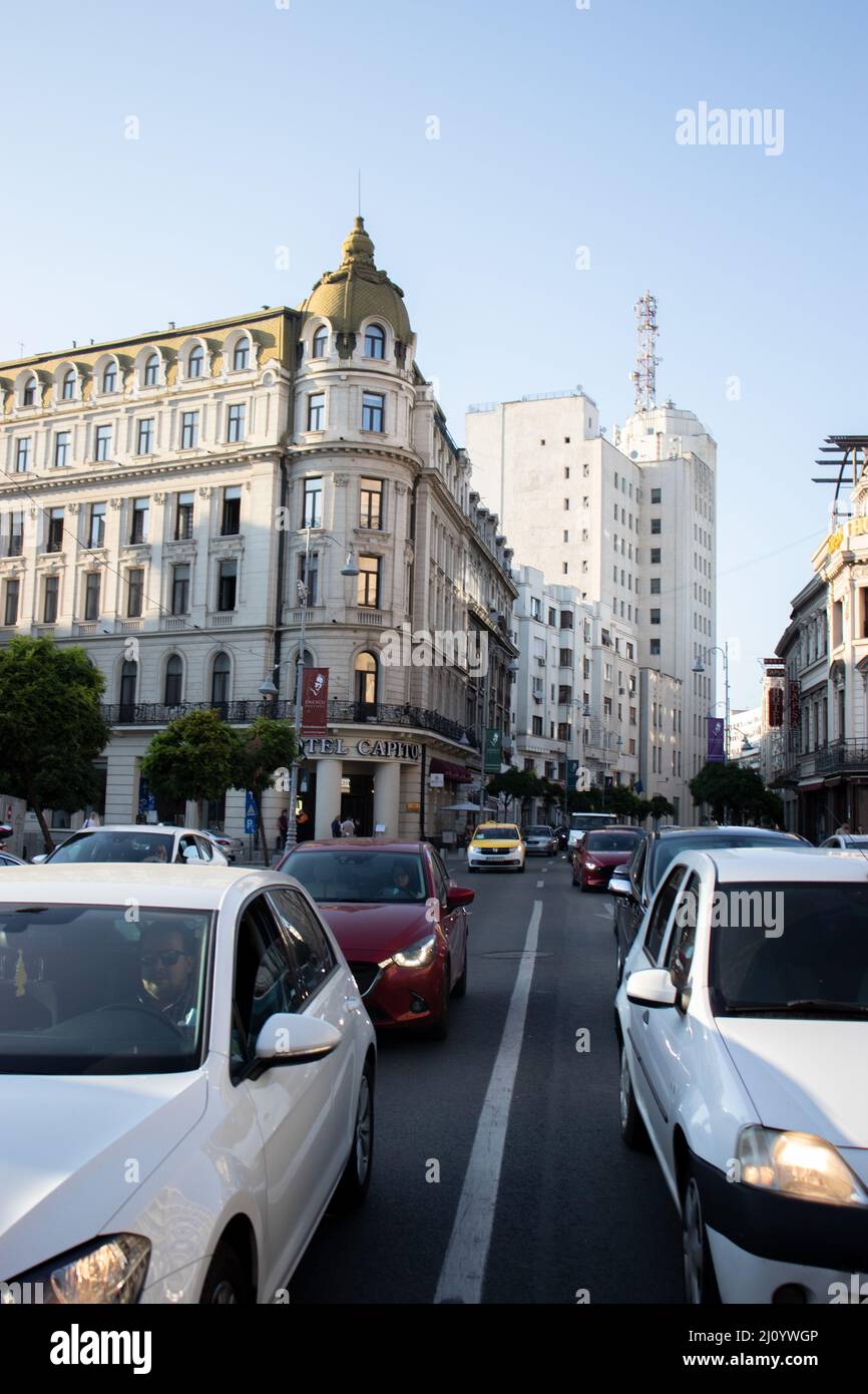 Bucharest urban pattern Stock Photo - Alamy
