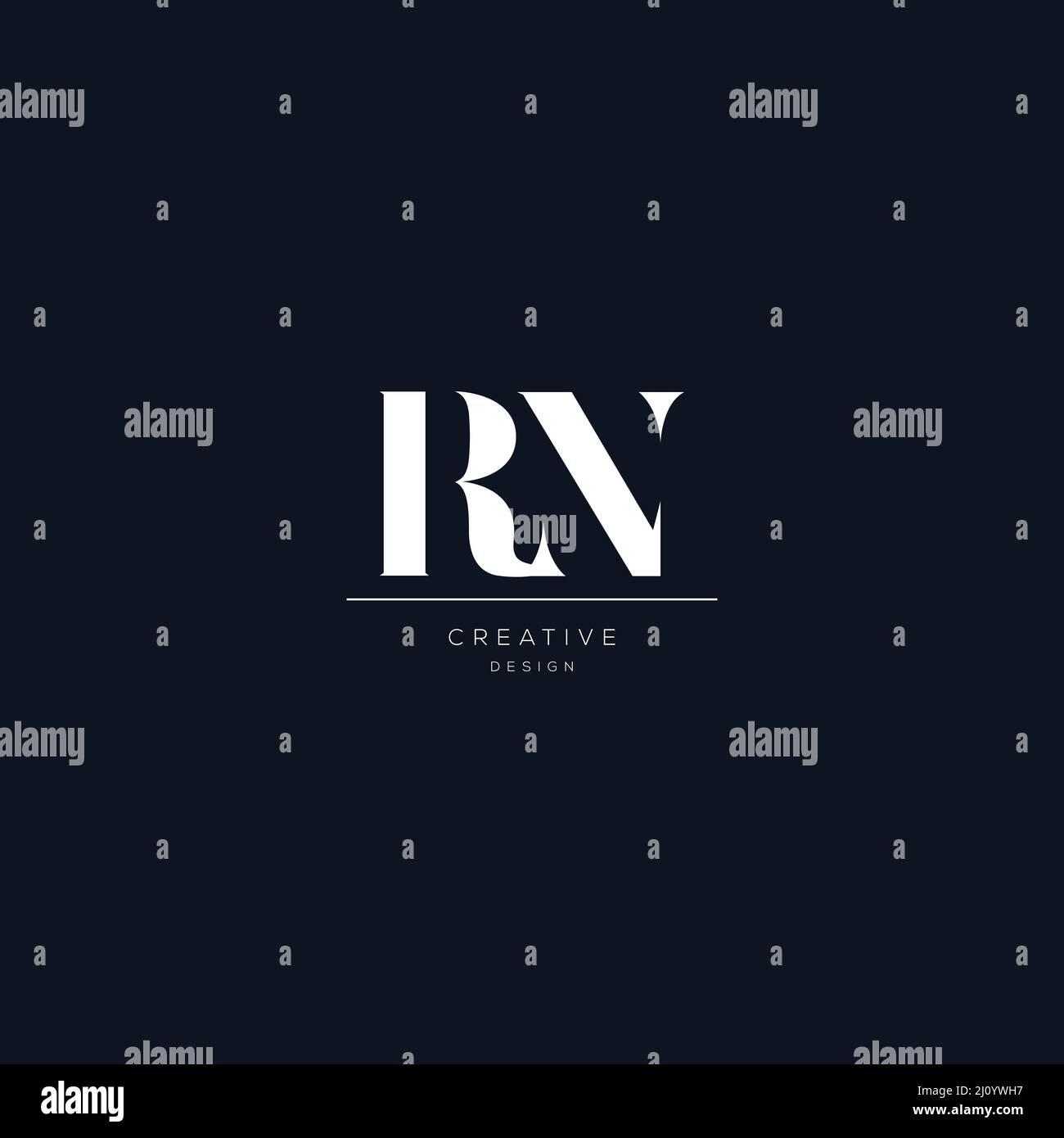 RN letter minimalist logo design template Stock Vector Image & Art - Alamy