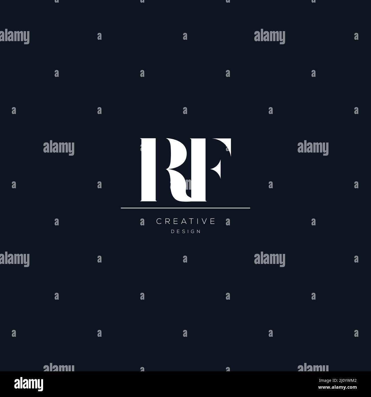 RF letter minimalist logo design template Stock Vector Image & Art - Alamy