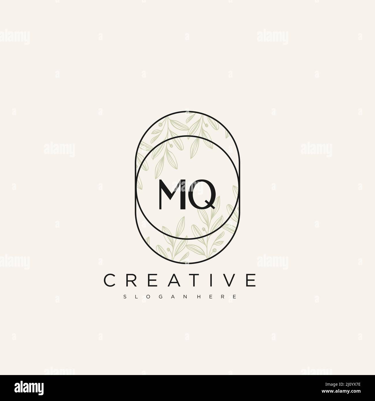 MQ Initial Letter Flower Logo Template Vector premium vector Stock ...