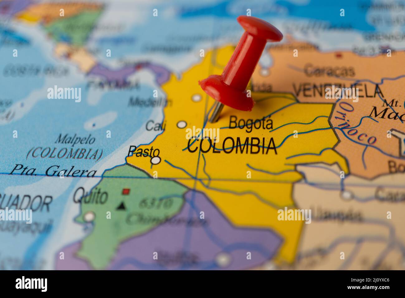 Colombia map pin hi-res stock photography and images - Alamy