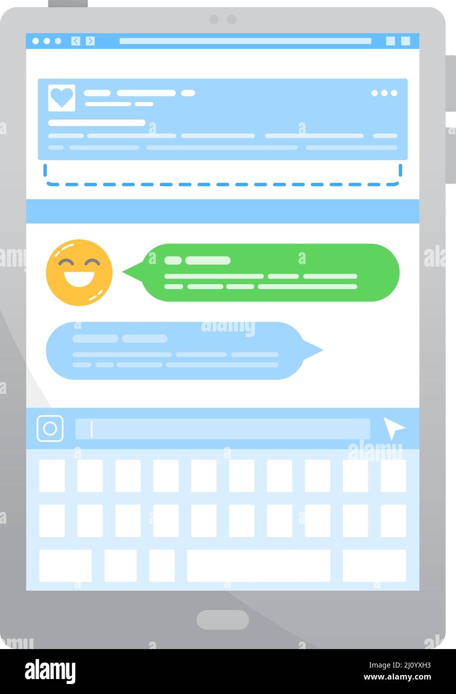 Send message on cellphone icon vector mobile chat Stock Vector Image ...