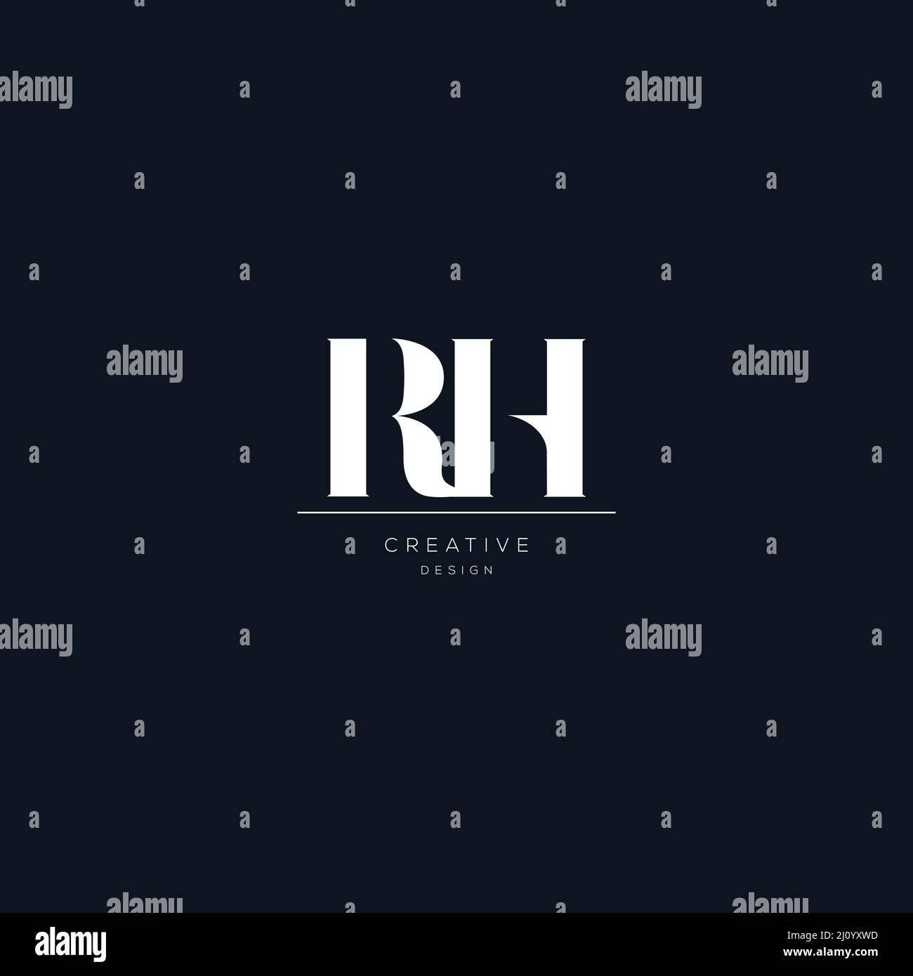 RH letter minimalist logo design template Stock Vector Image & Art - Alamy