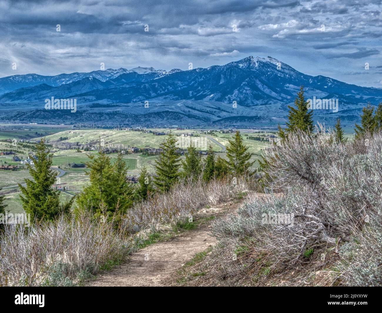 Natural landscape of a mountain Bridger Range Stock Photo - Alamy