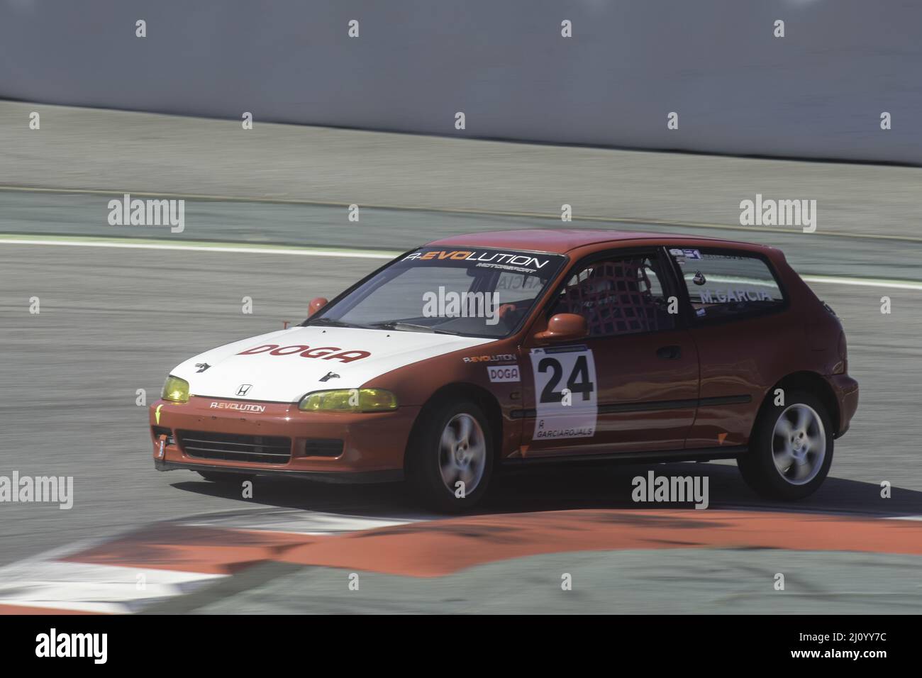 Old Honda Civic EG tuned, exhibition of custom performance cars Stock ...