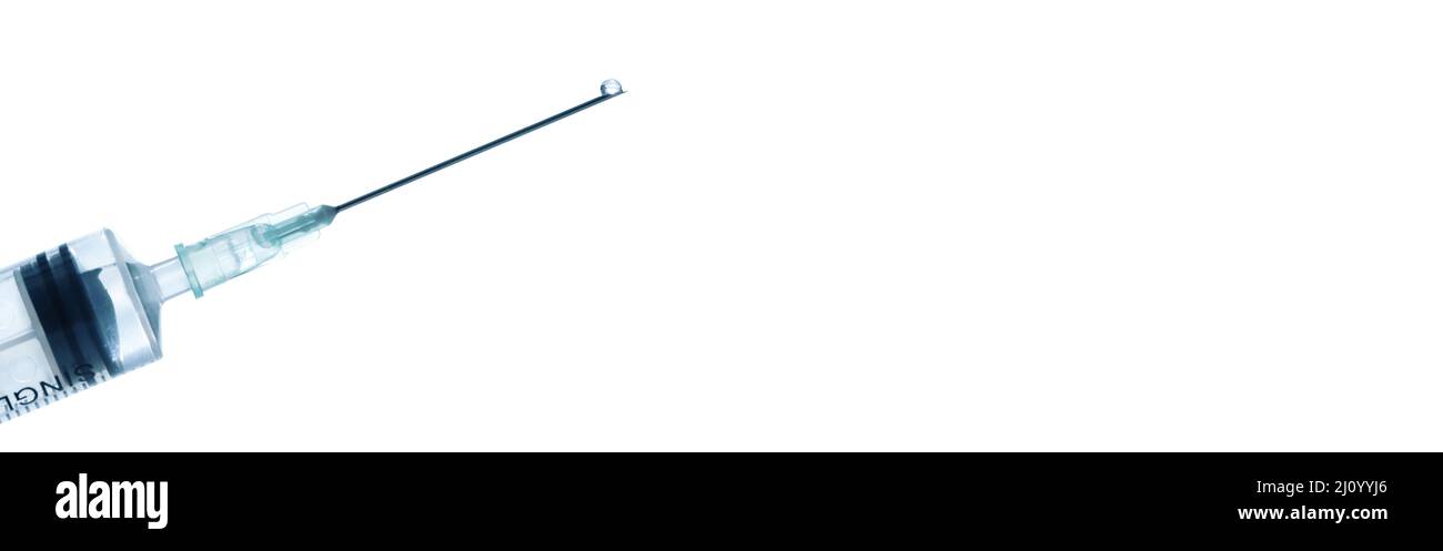Medical syringe with a needle and vaccine against corona virus Stock ...