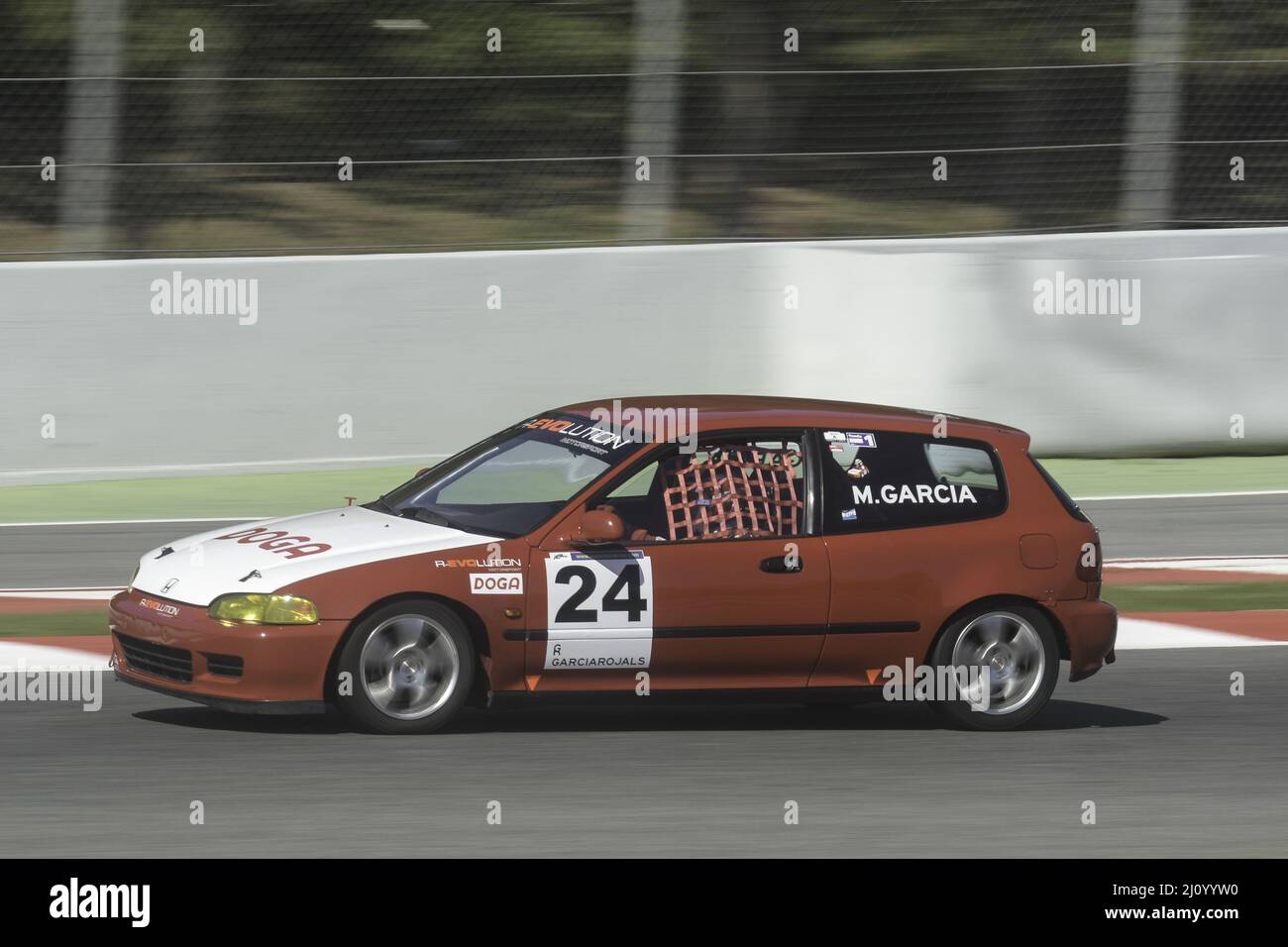 Old Honda Civic EG tuned, exhibition of custom performance cars Stock ...