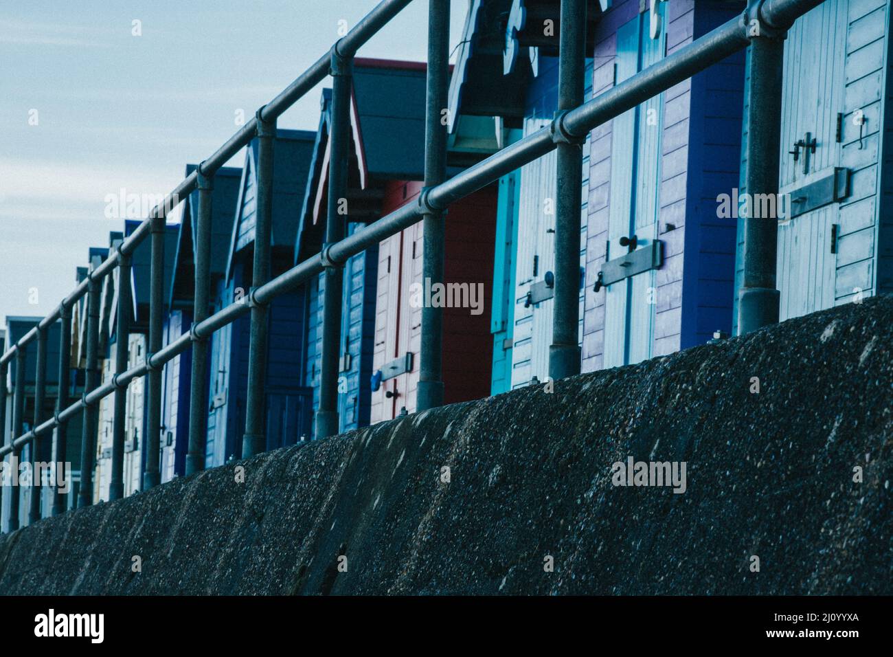 Beach changing booths hi-res stock photography and images - Alamy