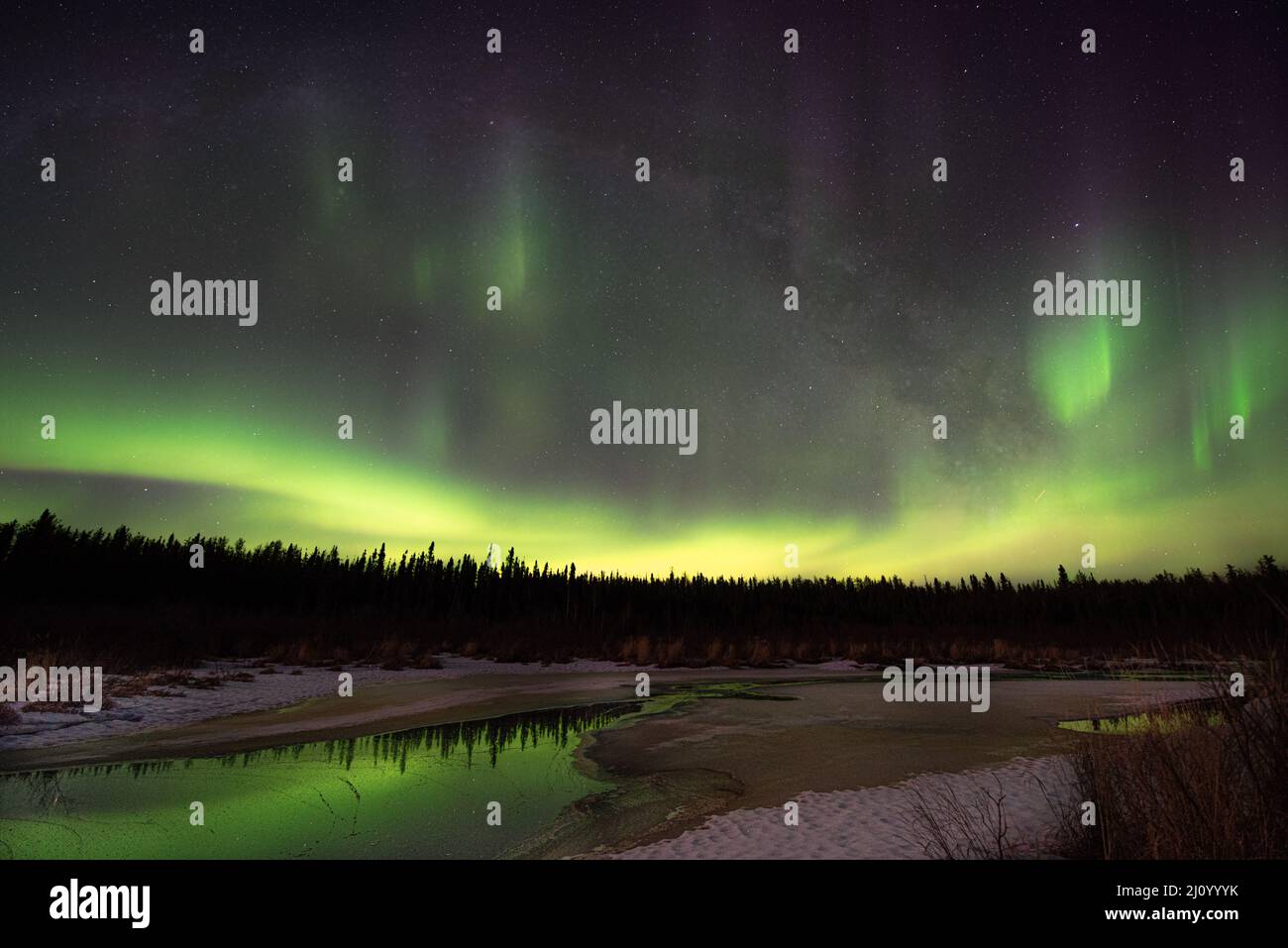Aurora Hunting in Northern Saskatchewan Stock Photo - Alamy