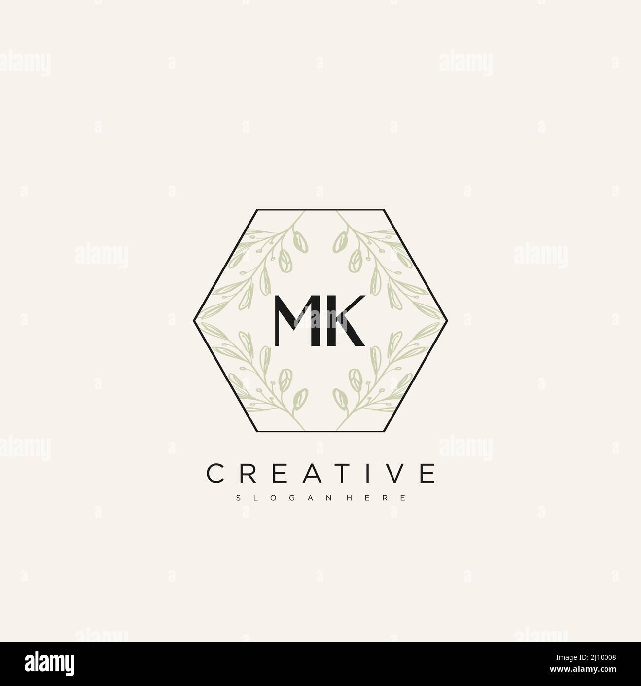 MK Initial Letter Flower Logo Template Vector premium vector Stock ...