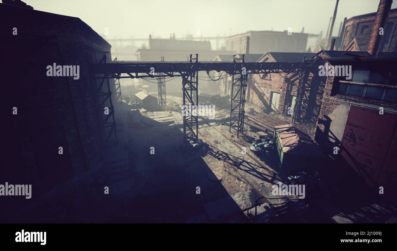 Old destroyed an abandoned factory Stock Photo - Alamy