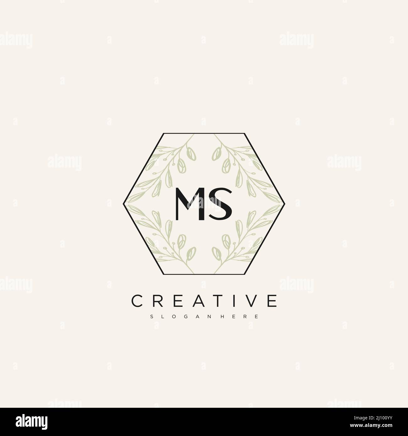 MS Initial Letter Flower Logo Template Vector premium vector Stock ...