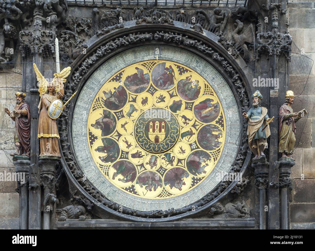 Medieval astronomical clock in Prague Stock Photo - Alamy