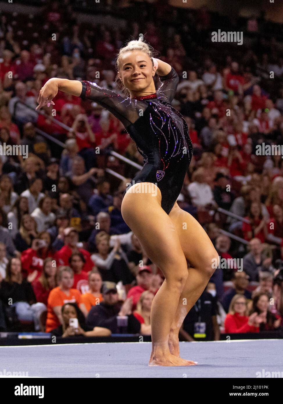 March 19, 2022: University of Utah gymnast Sydney Soloski competes ...