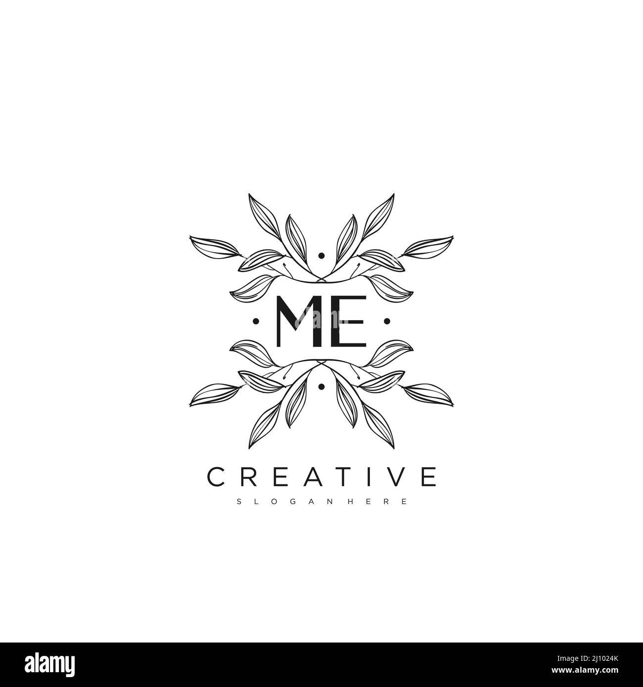 ME Initial Letter Flower Logo Template Vector premium vector Stock ...