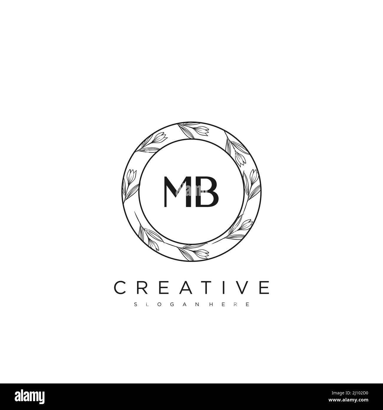 MB Initial Letter Flower Logo Template Vector premium vector Stock Vector Image & Art - Alamy