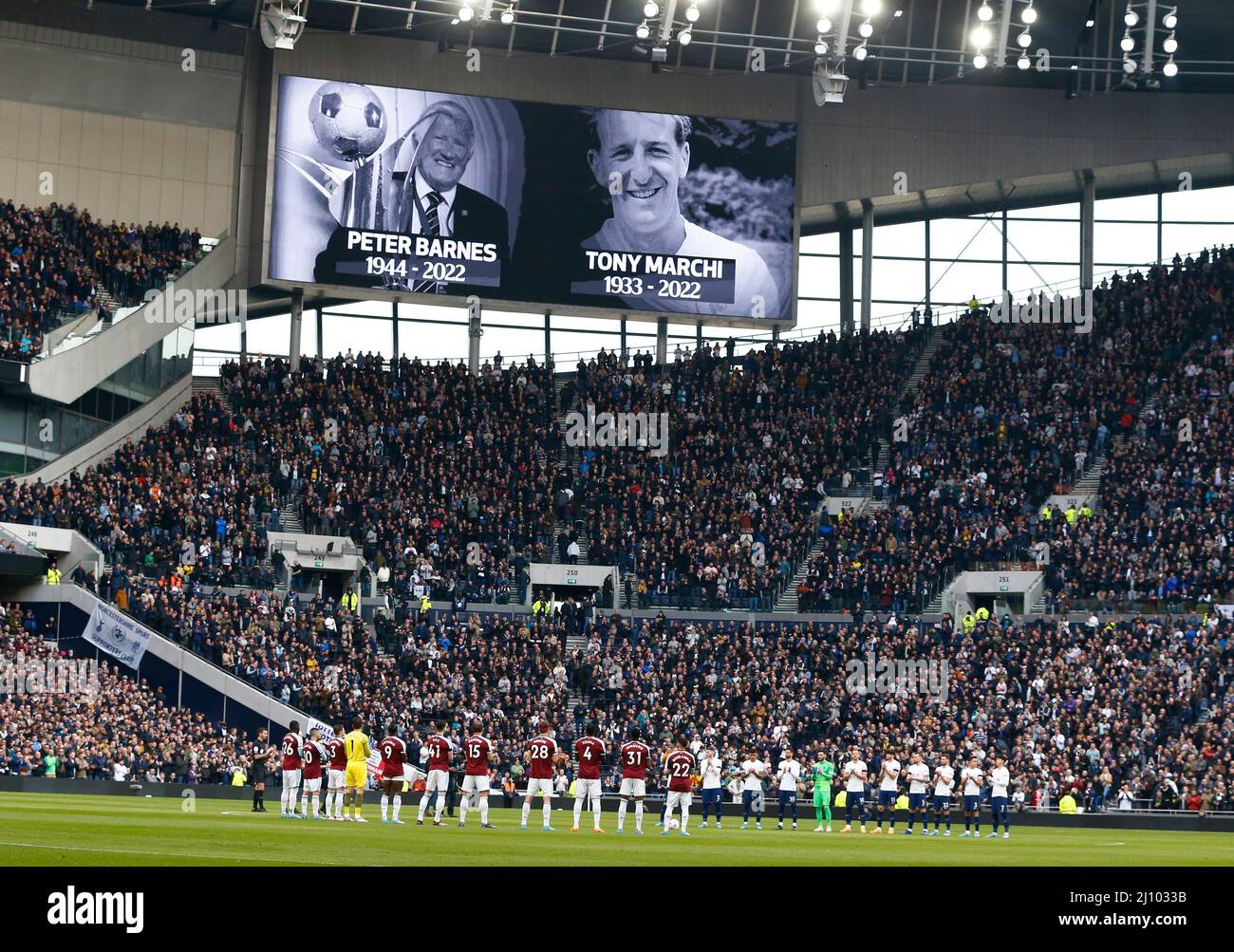 LONDON, England - MARCH 20: The two teams stand for a minute's applause ...