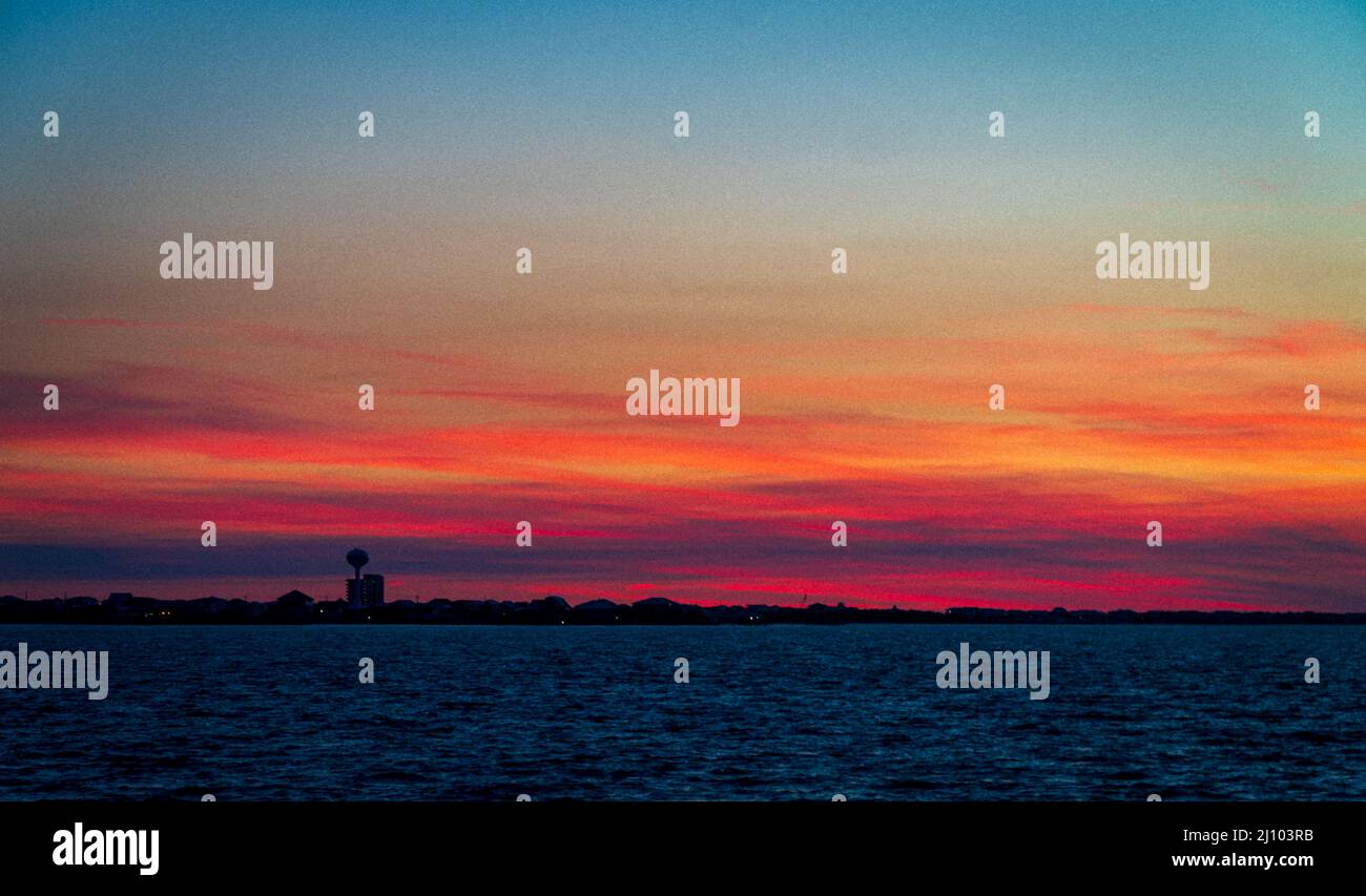 Navarre Beach Sunset on Waterfront Stock Photo - Alamy