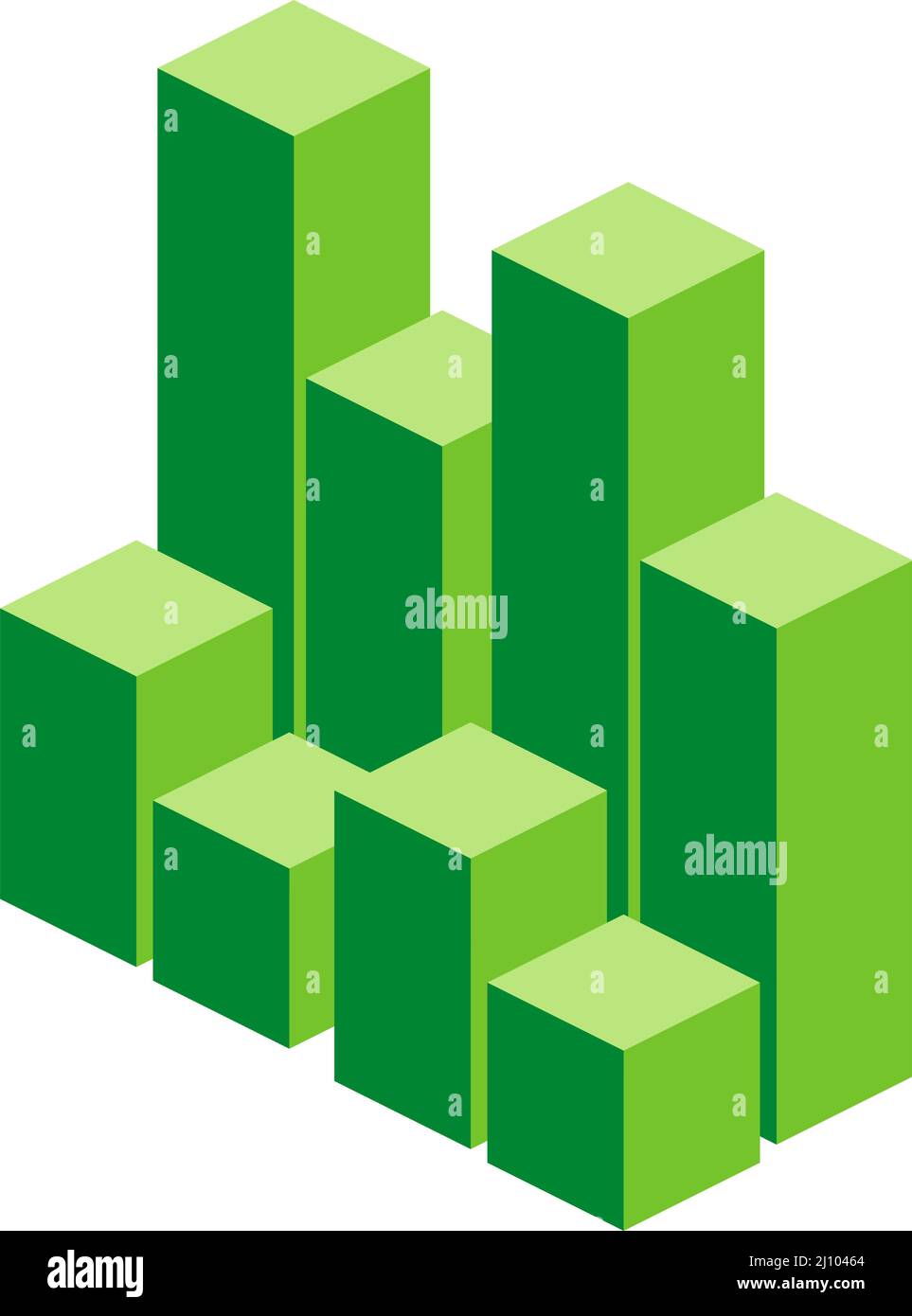 Graph chart bar 3d isometric vector icon isolated Stock Vector Image ...