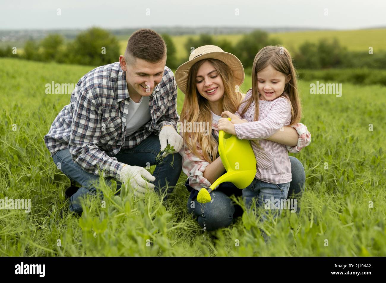 Cute family farm Stock Photo - Alamy