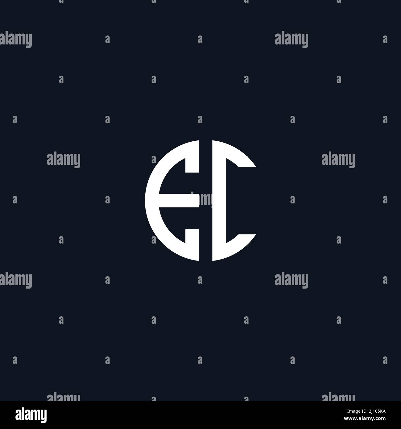 Circle initial based logo icon letter EC Stock Vector Image & Art - Alamy
