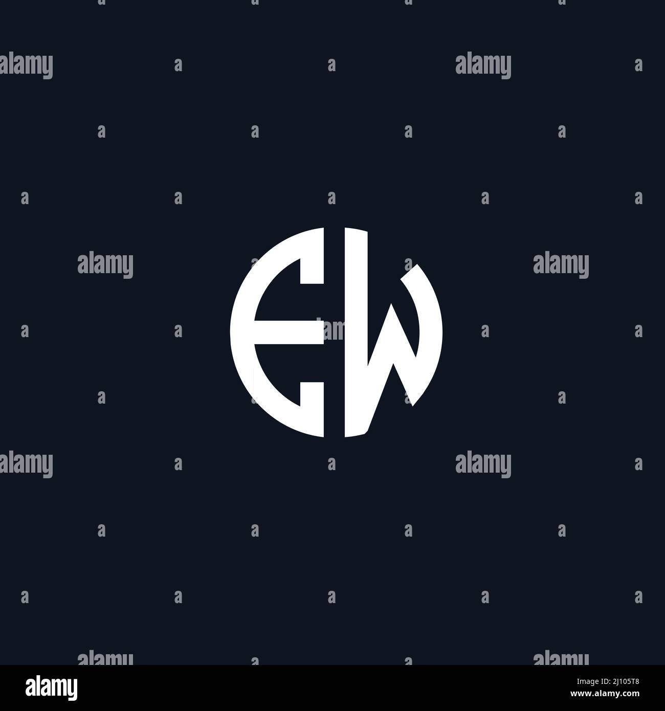 Circle initial based logo icon letter EW Stock Vector Image & Art - Alamy
