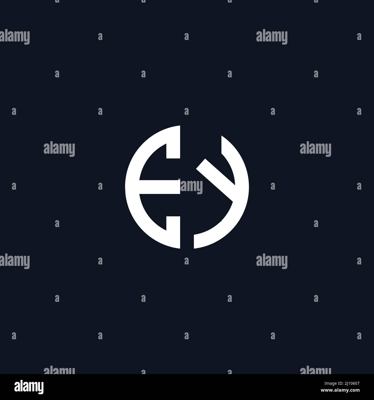 Circle initial based logo icon letter EY Stock Vector Image & Art - Alamy