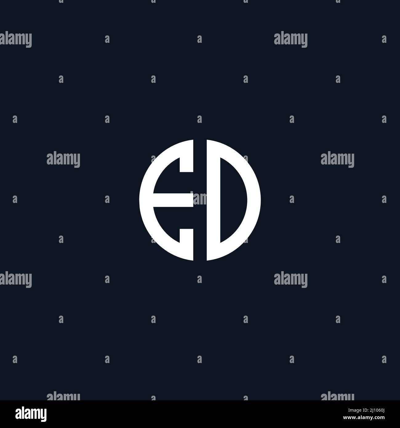 Circle initial based logo icon letter ED Stock Vector Image & Art - Alamy