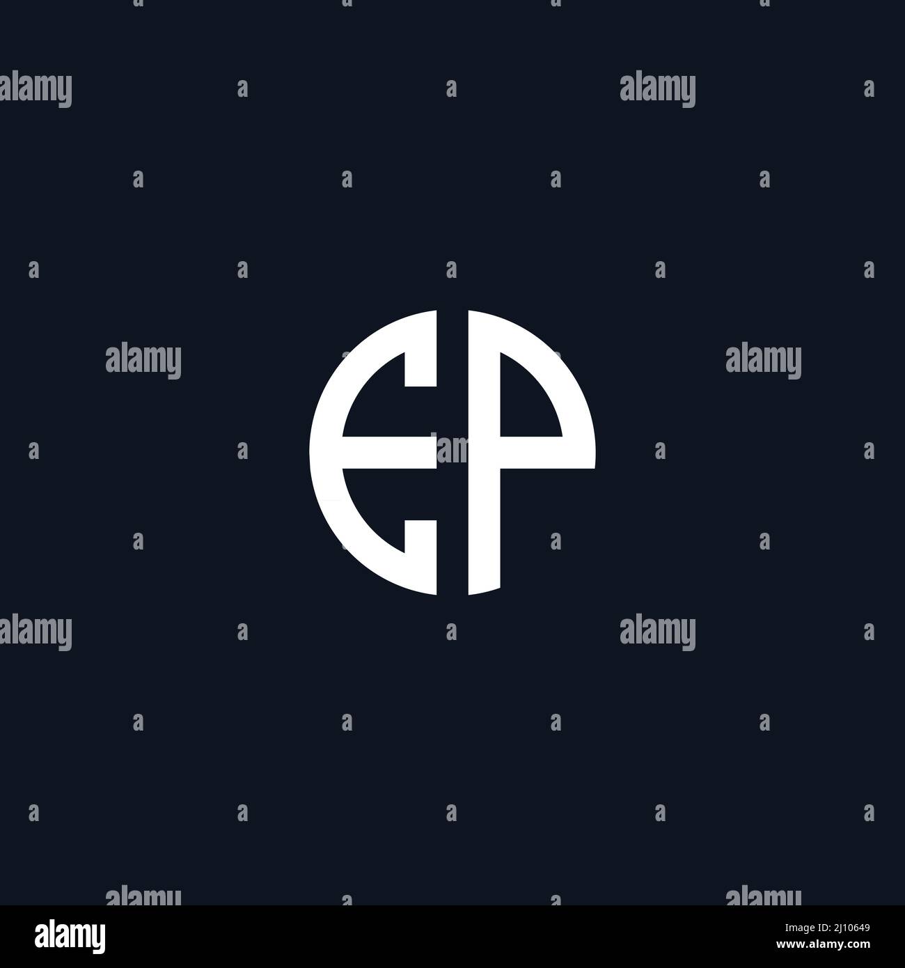 Circle initial based logo icon letter EP Stock Vector Image & Art - Alamy