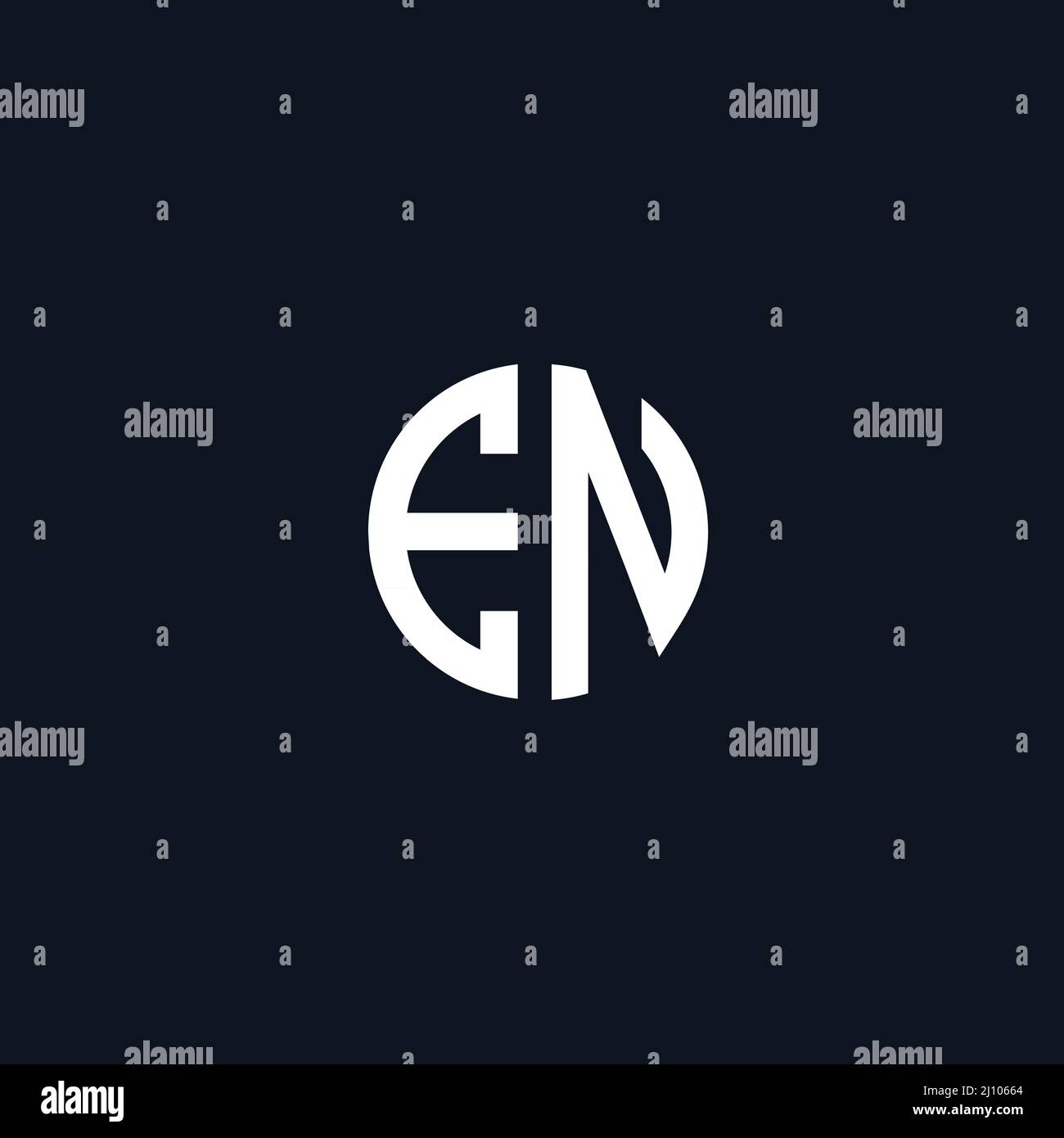 Circle initial based logo icon letter EN Stock Vector Image & Art - Alamy