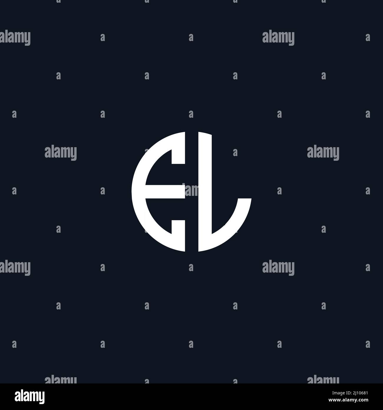 Circle initial based logo icon letter EL Stock Vector Image & Art - Alamy