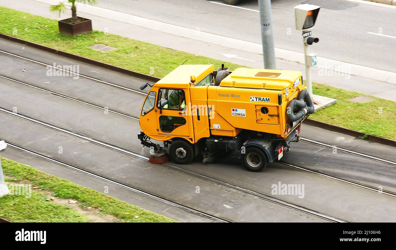 Cleaning of the trambaix routes hi-res stock photography and images - Alamy