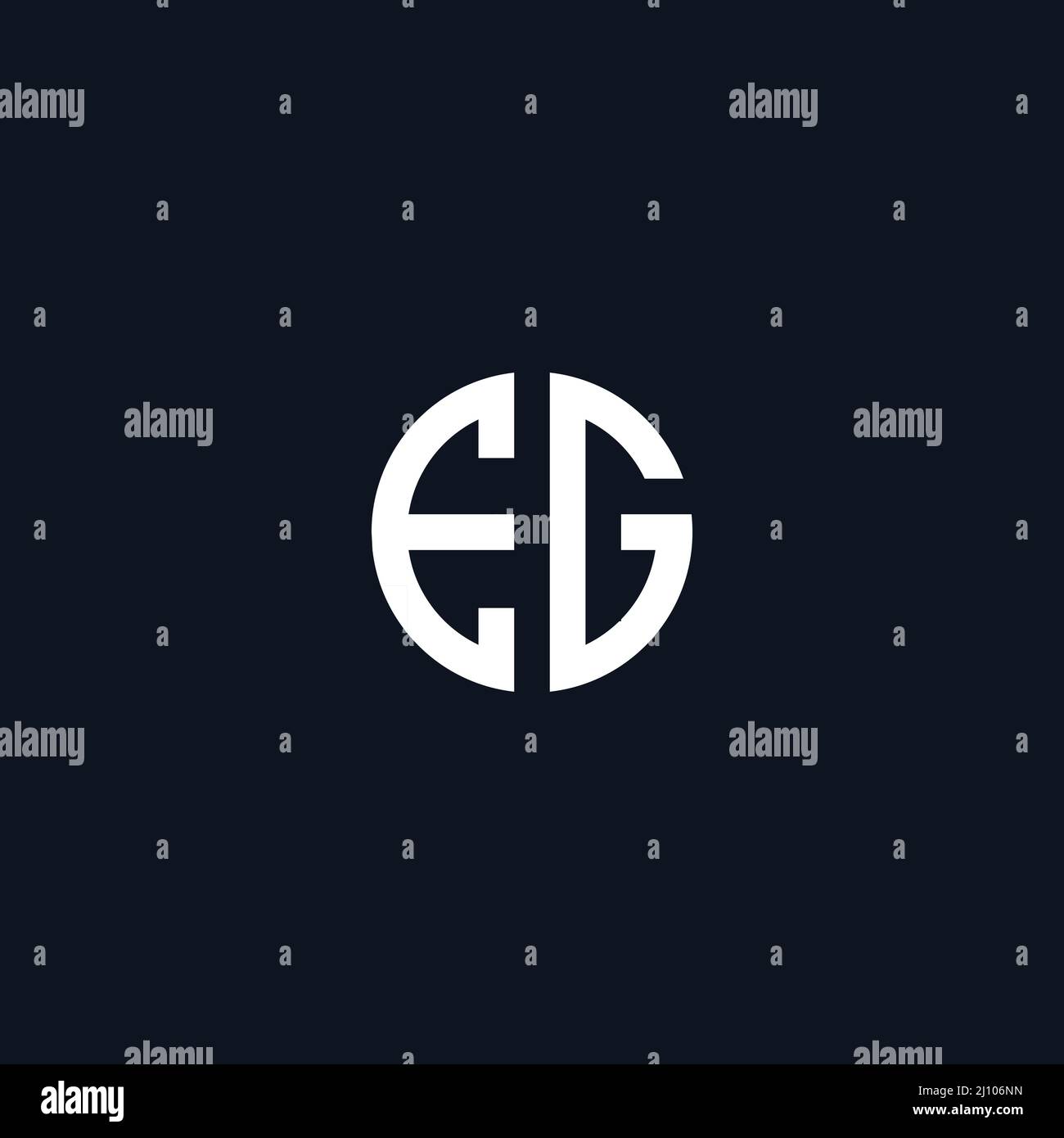 Circle initial based logo icon letter EG Stock Vector Image & Art - Alamy