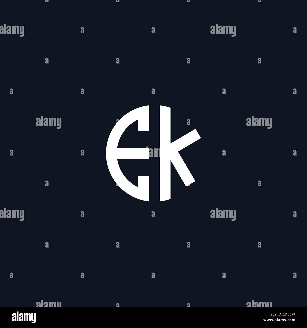 Circle initial based logo icon letter EK Stock Vector Image & Art - Alamy