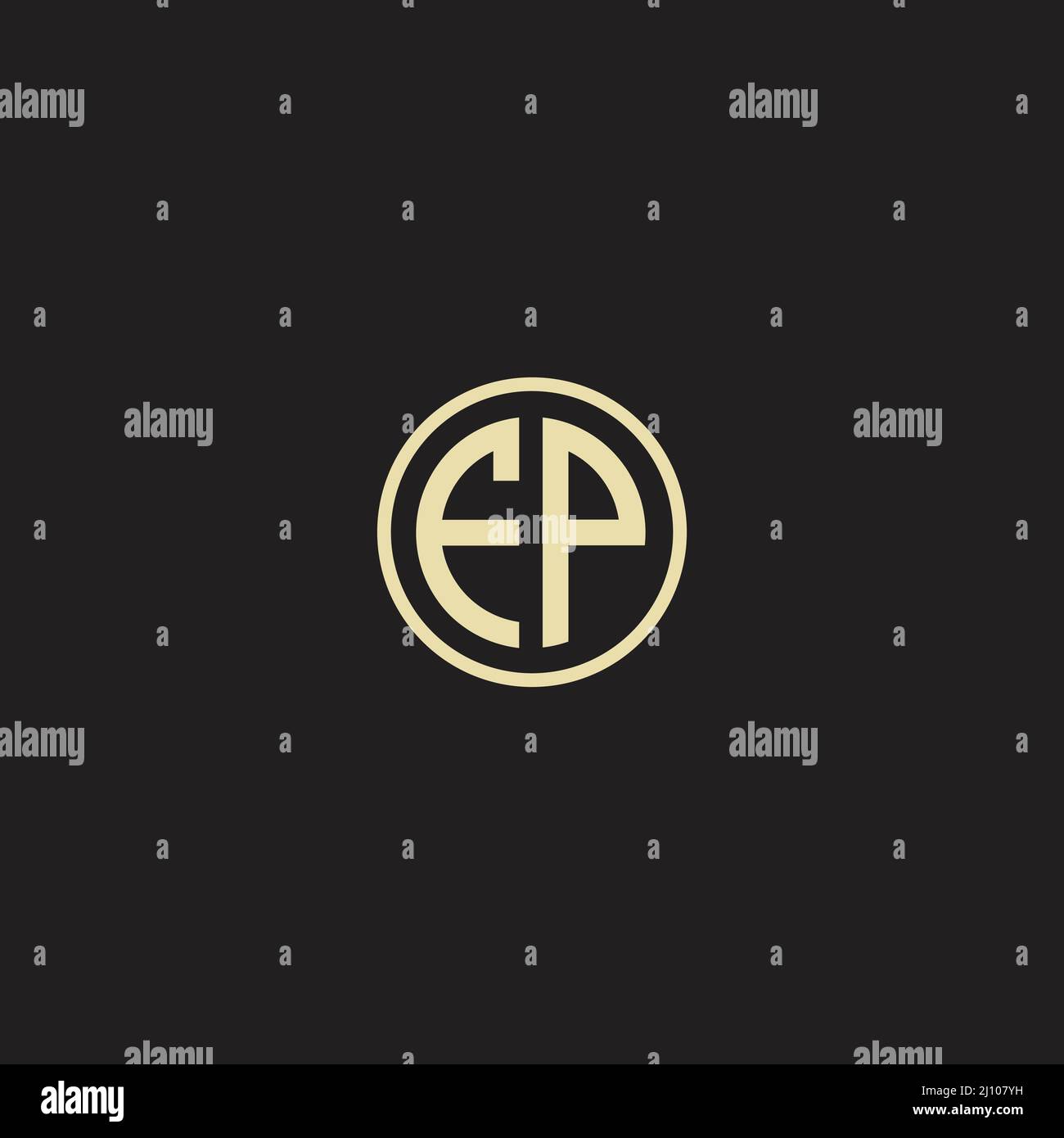 Circle initial based logo icon letter FP Stock Vector Image & Art - Alamy