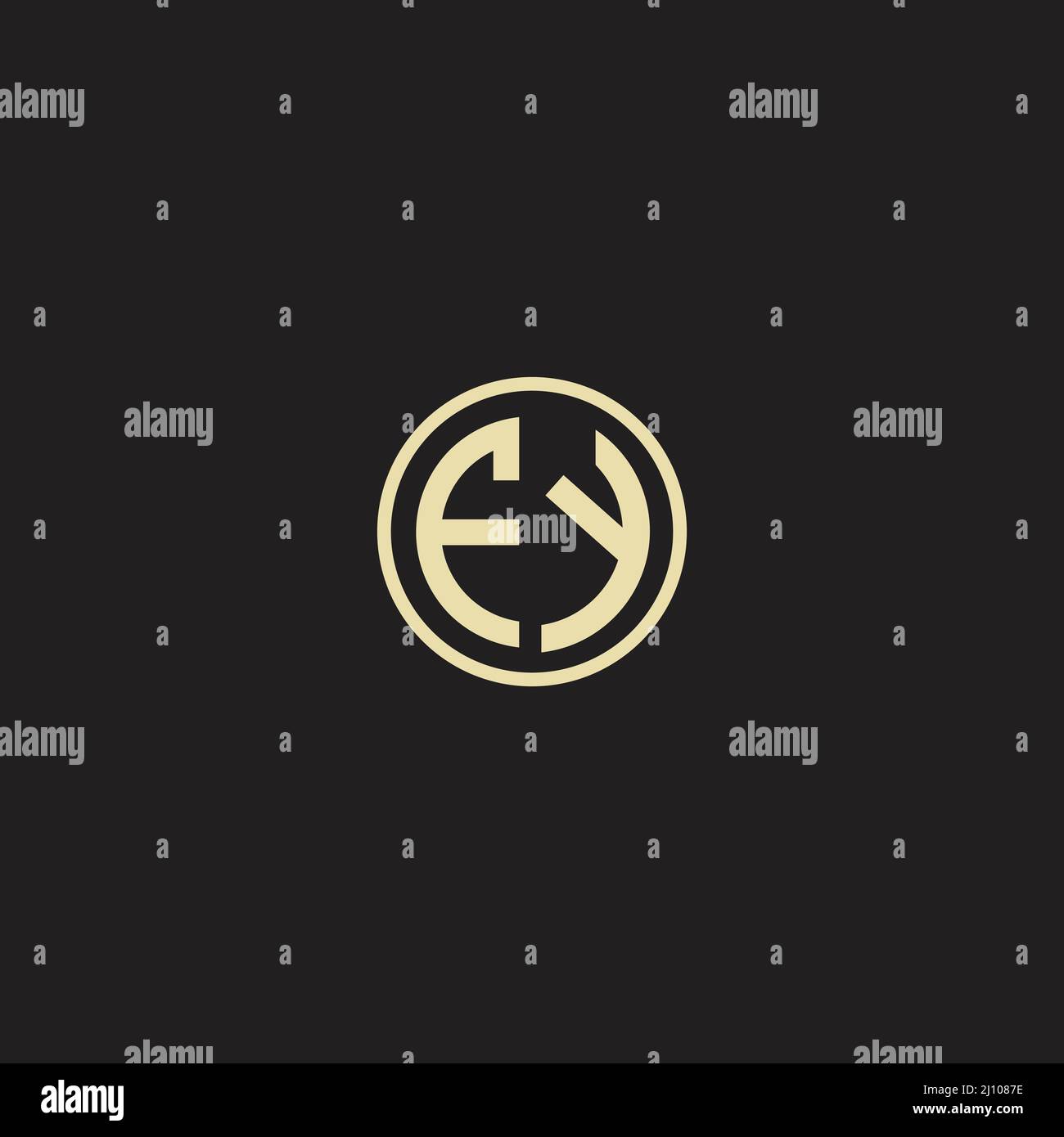 Circle initial based logo icon letter FY Stock Vector Image & Art - Alamy