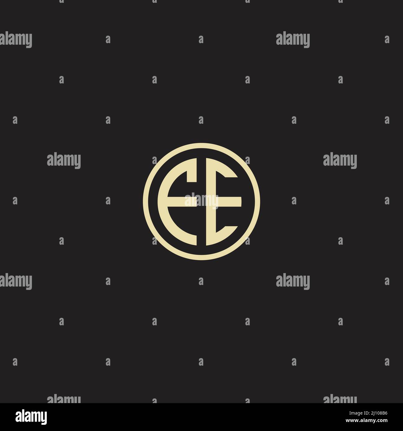 Circle initial based logo icon letter FE Stock Vector Image & Art - Alamy