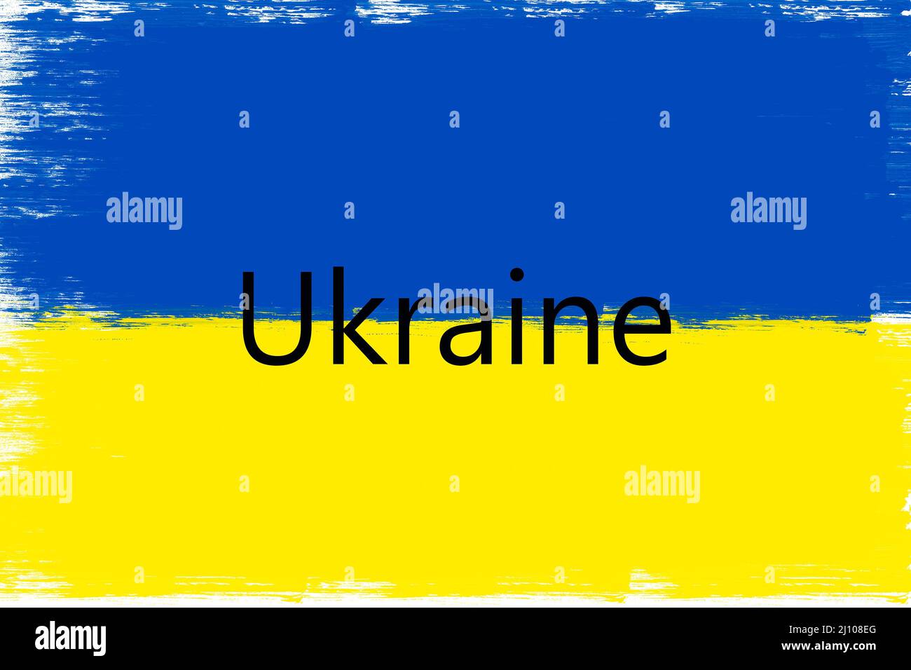 A background with ukrainian flag colors and ukraine name Stock Photo ...