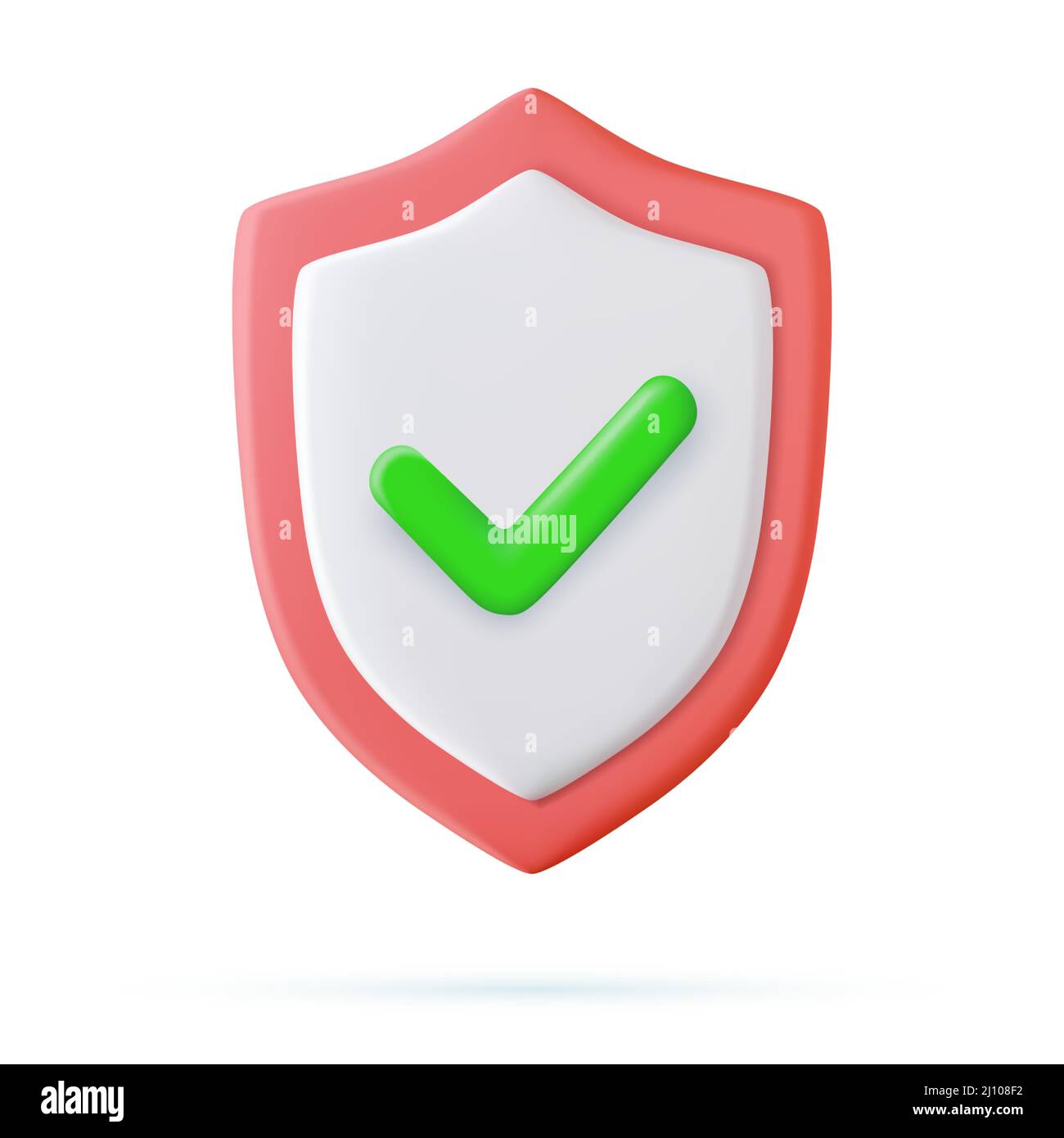 3d Shield protected icon with check Stock Vector Image & Art - Alamy