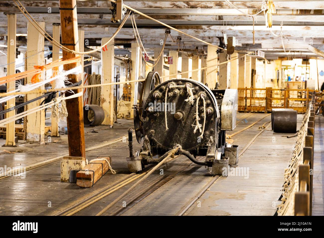 Victorian rope making machine in the Ropery at Chatham Historic ...
