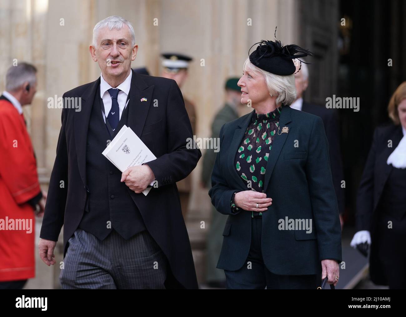 Speaker of the House of Commons Sir Lindsay Hoyle with his wife ...