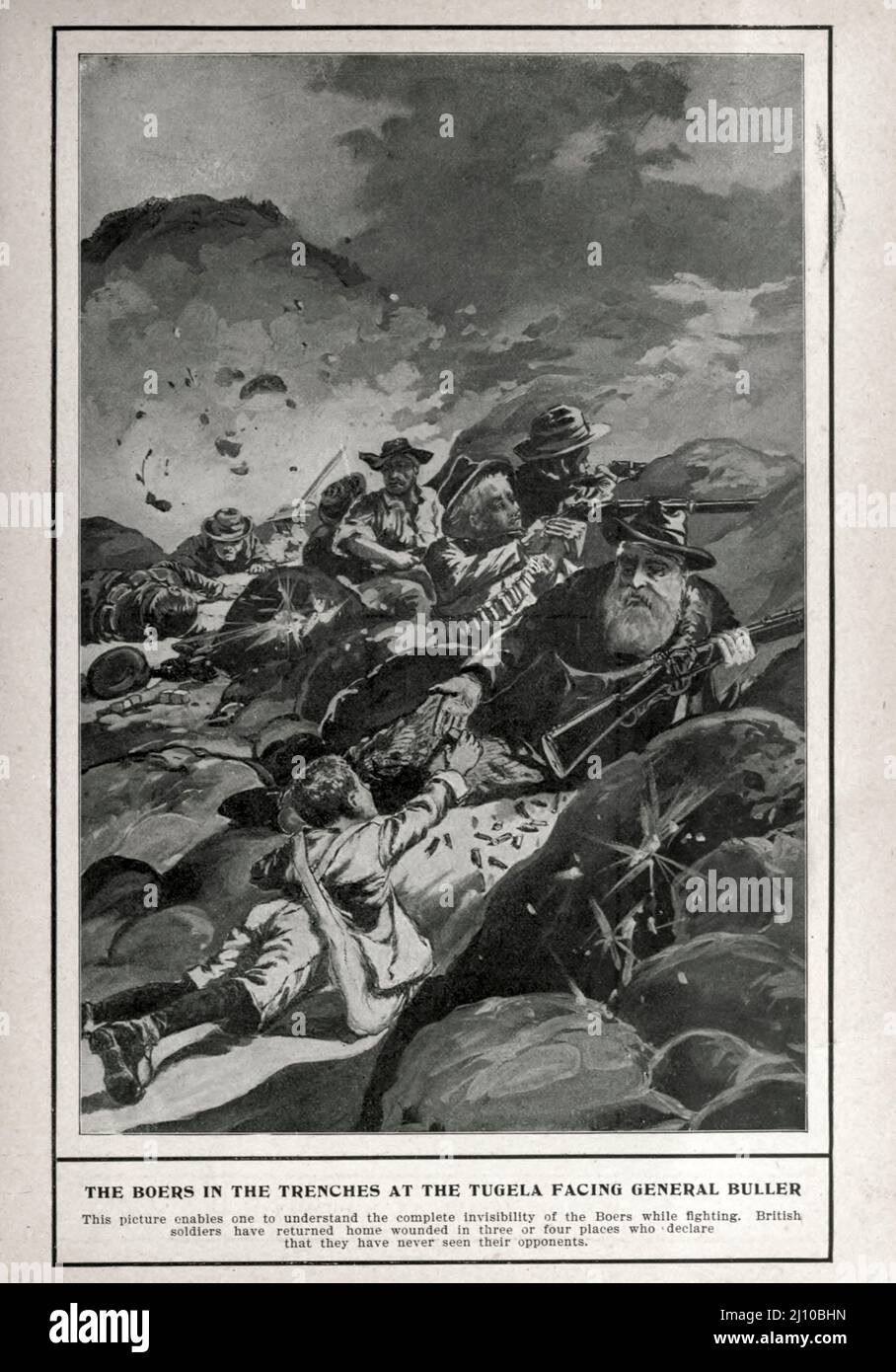 The Boers in the trenches at the Tugela facing General Buller during ...