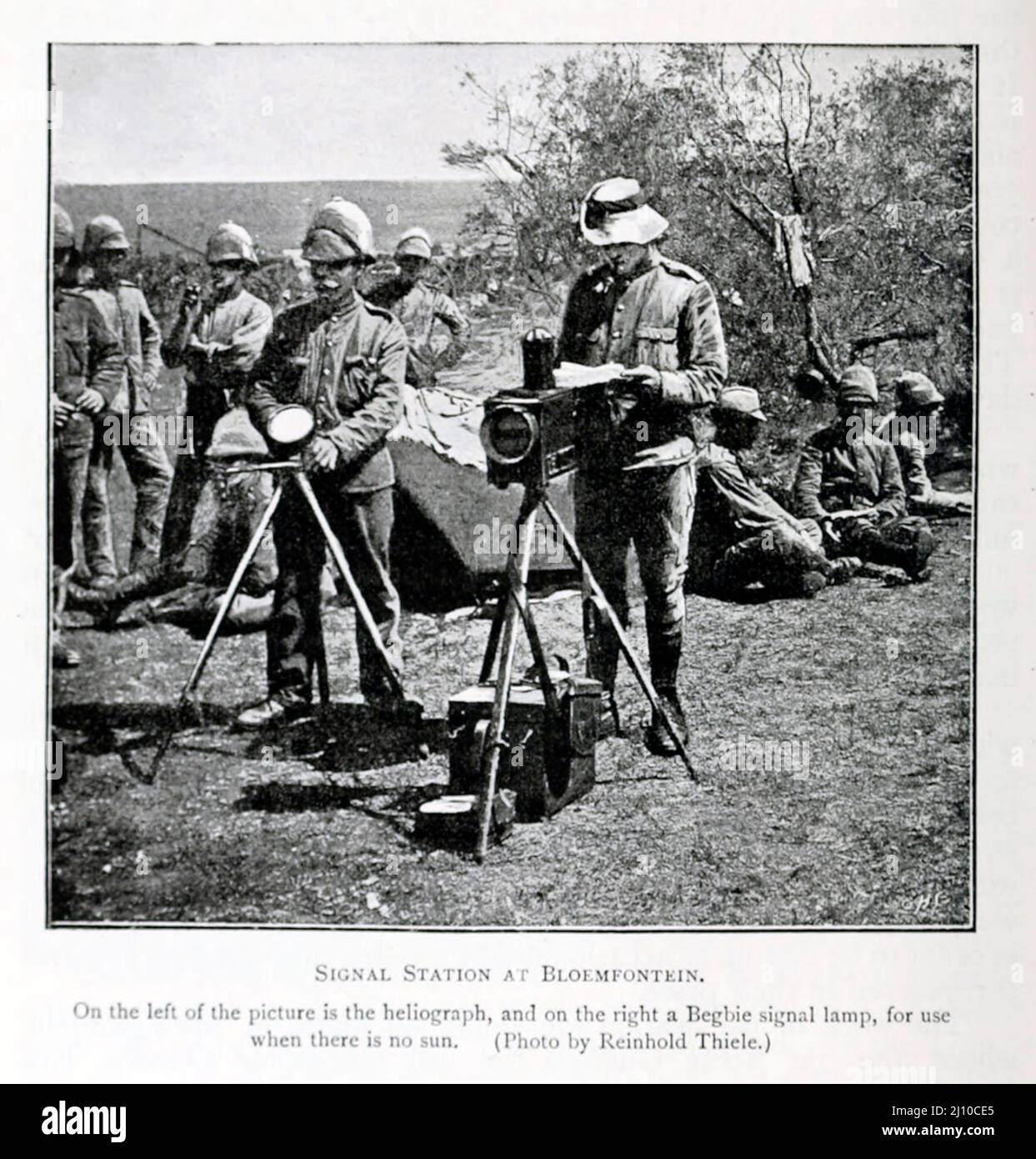 Signal Station at Bloemfontein Heliograph (left) Begbie Signal Lamp ...