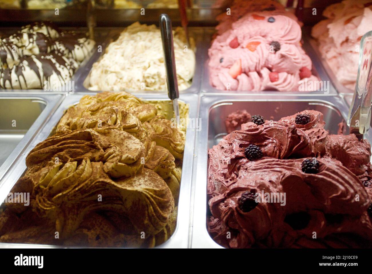 Selection of soft ice creams Stock Photo - Alamy
