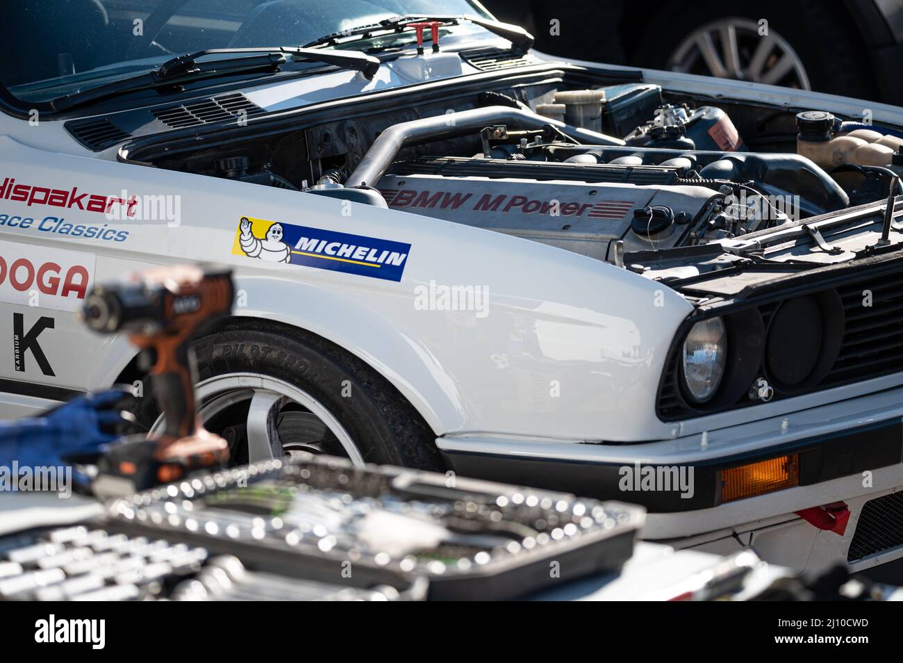 Closeup of BMW engine detail and tools Stock Photo - Alamy