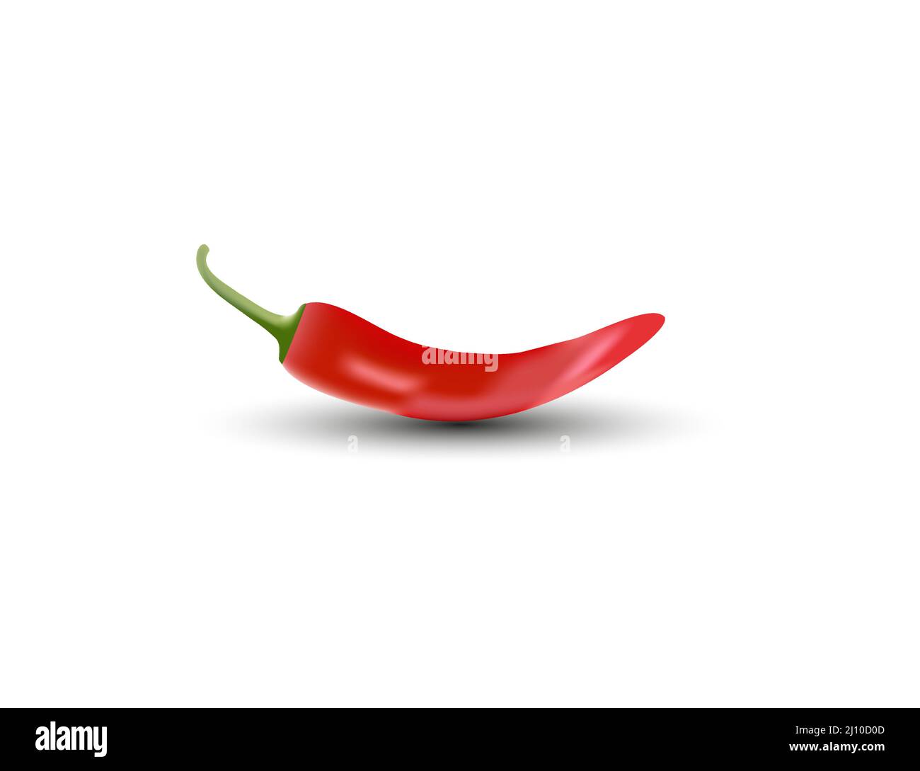 Pepper, chilli, isolated on white background. Vector illustration Stock ...