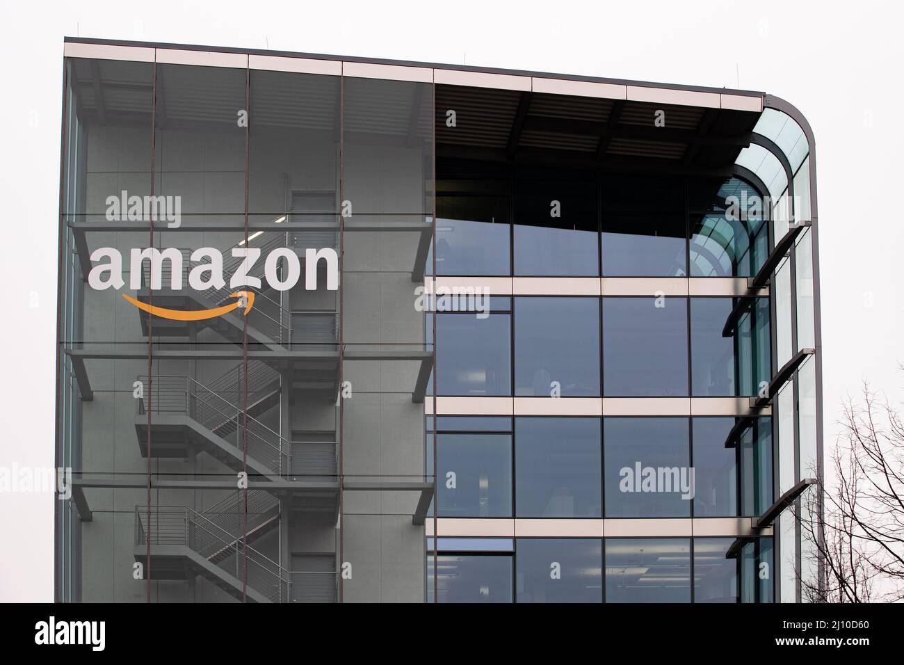 German HQ of Amazon seen in the Parstadt Schwabing in Munich, Germany ...